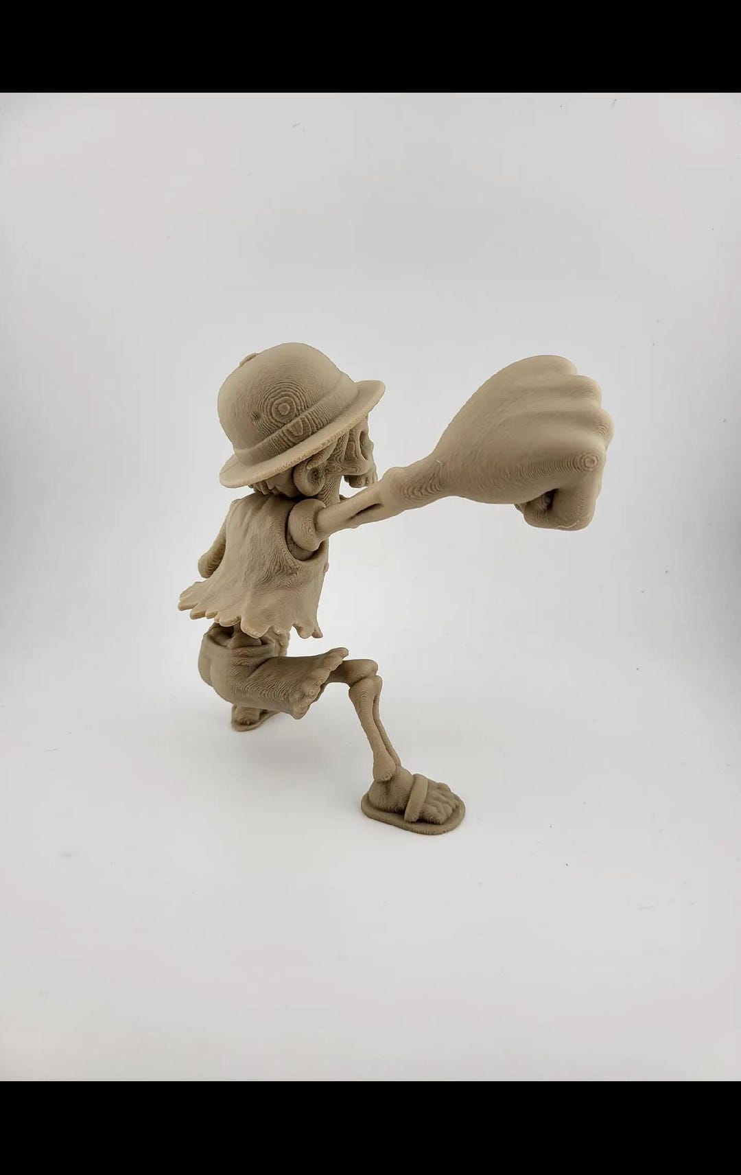One Piece Luffy Skeleton Figure Punch Pose - Etsy