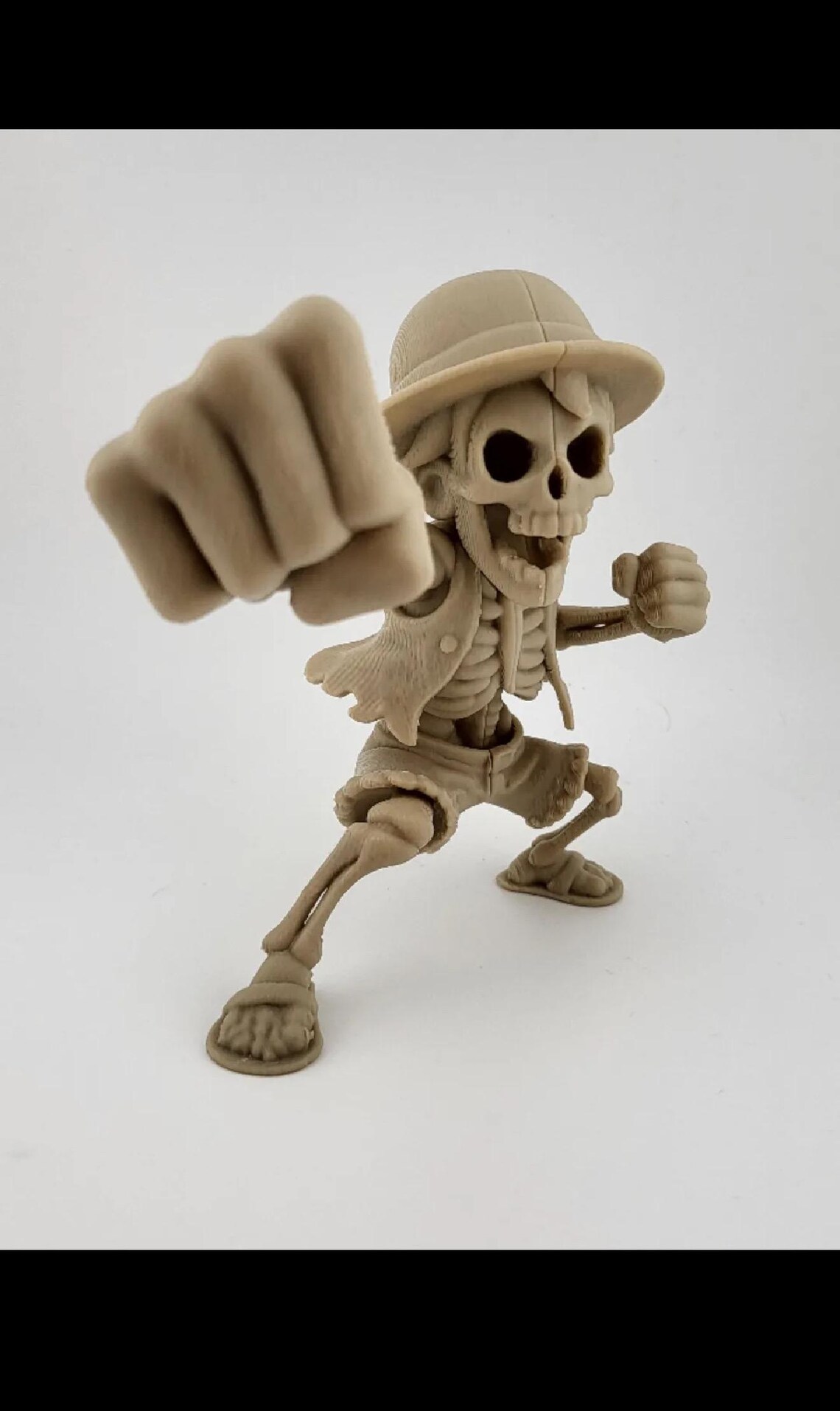 One Piece Luffy Skeleton Figure Punch Pose - Etsy