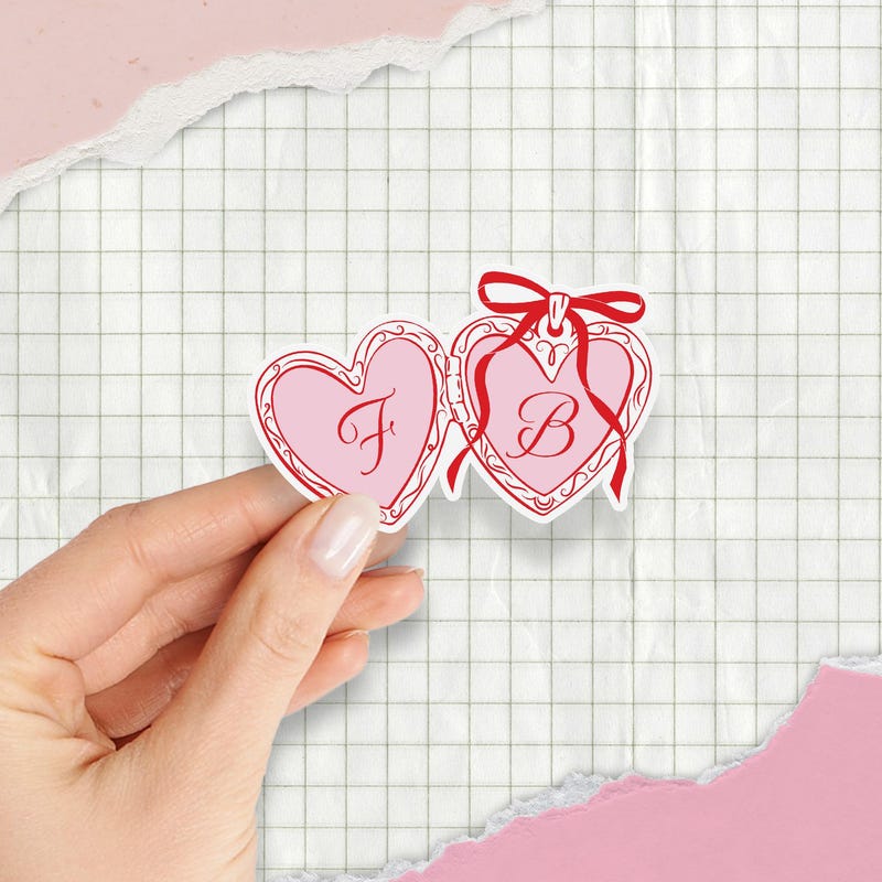 Custom Heart Stickers - Etsy