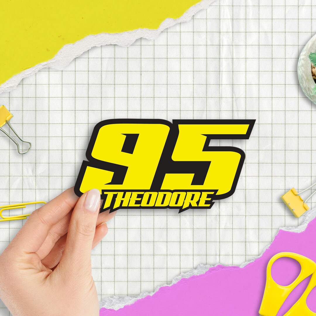 Custom Racing Name Sticker | Personalized Name Number Vinyl Decal ...