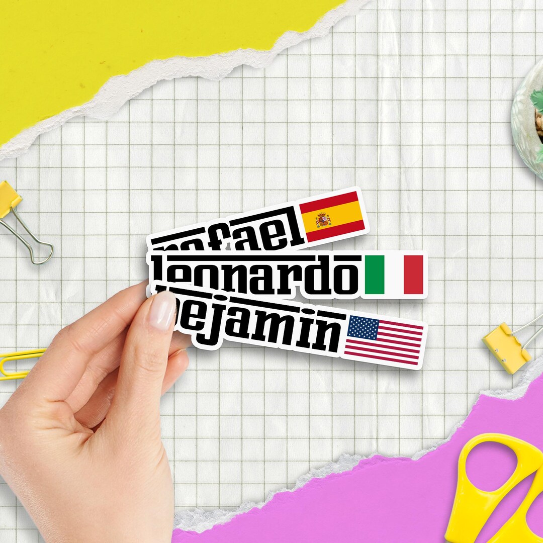 Custom Racing Name Flag Sticker | Personalized Number Vinyl Decal for ...