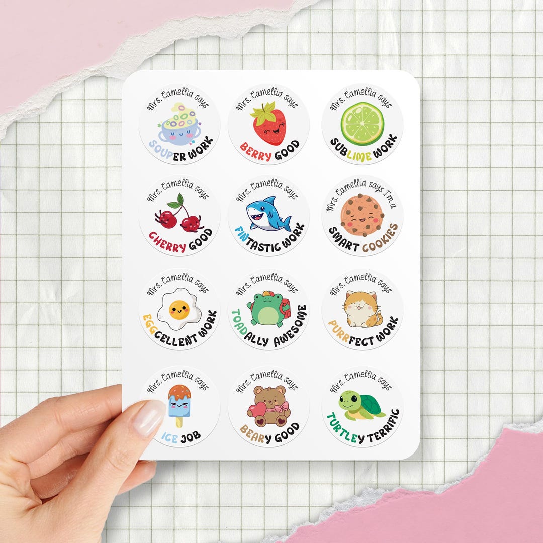 Teacher Reward Stickers | Good Job & Grading Stickers for Classroom ...