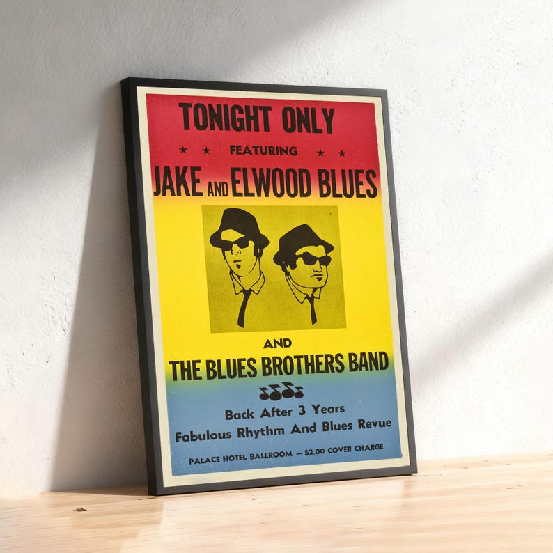 The Blues Brothers Movie Poster, Home Decor, Room Decor, Wall Art, Gift ...