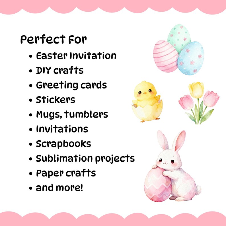 Happy Easter Bunny Clipart Bundle – Kawaii Pastel Watercolor Rabbits ...