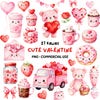 Cute Love Bug PNG Clipart Bundle, Transparent Backgrounds, Digital ...