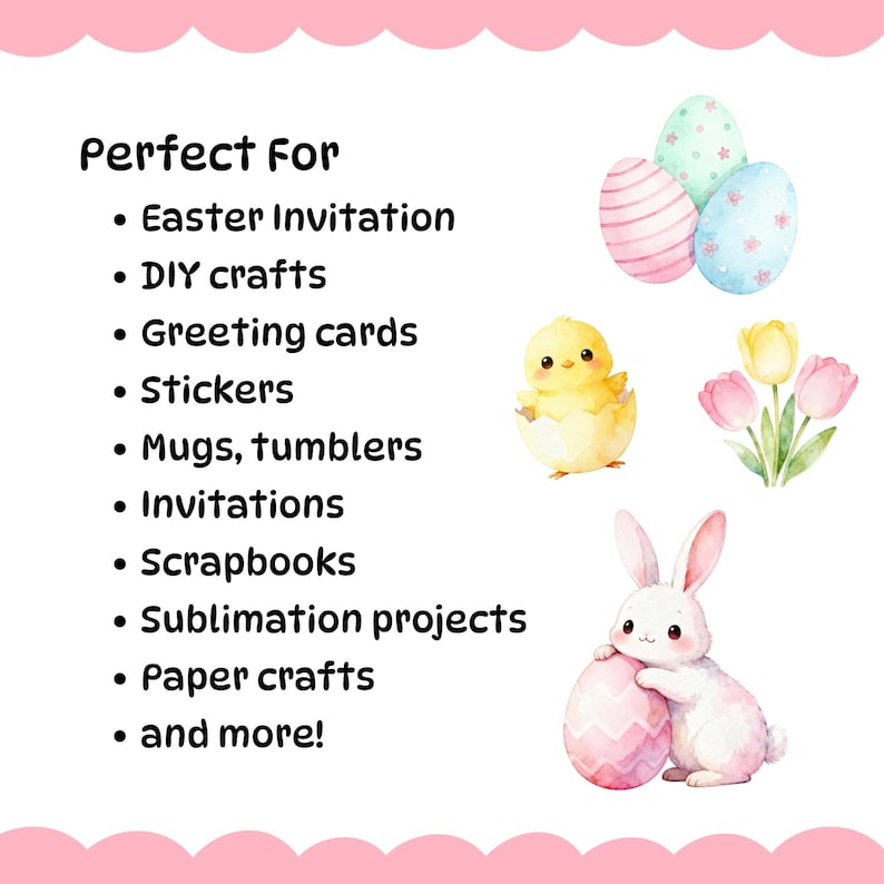 Happy Easter Bunny Clipart Bundle – Kawaii Pastel Watercolor Rabbits ...