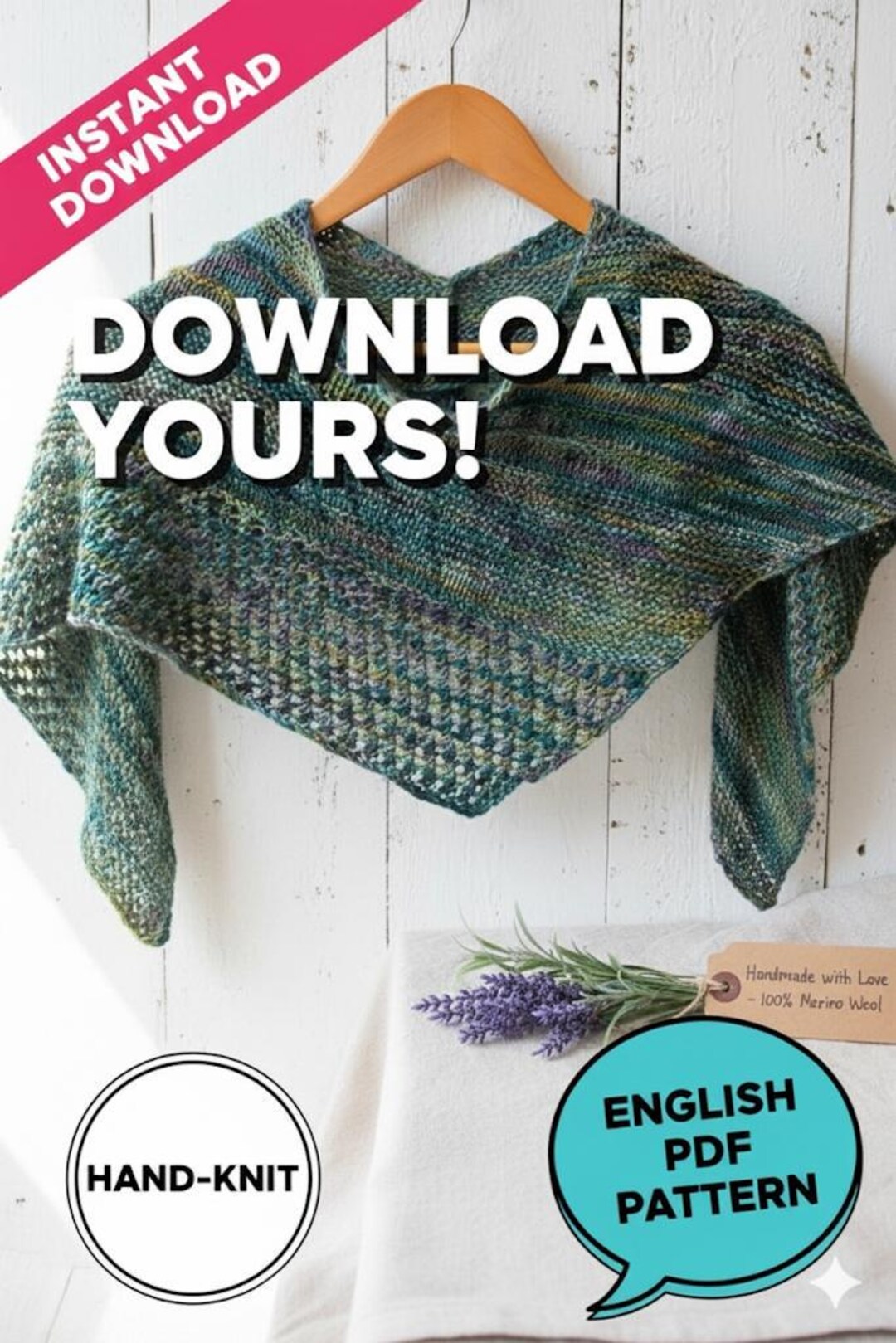 Merino Shawl PDF Knitting Pattern – Intermediate - Etsy