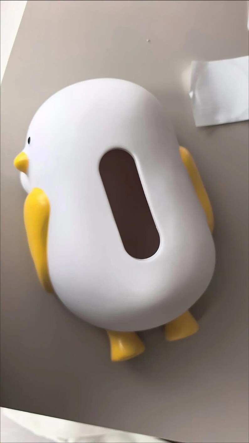 Cute Lying Duck Tissue Box Cover, Kawaii Chick Vinyl Napkin Holder ...