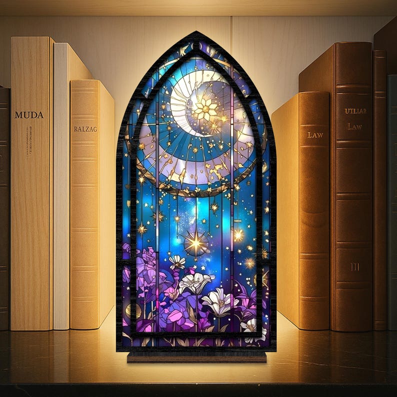 Custom Fantasy Windows Book Nook, Gothic Book Nook With Light ...