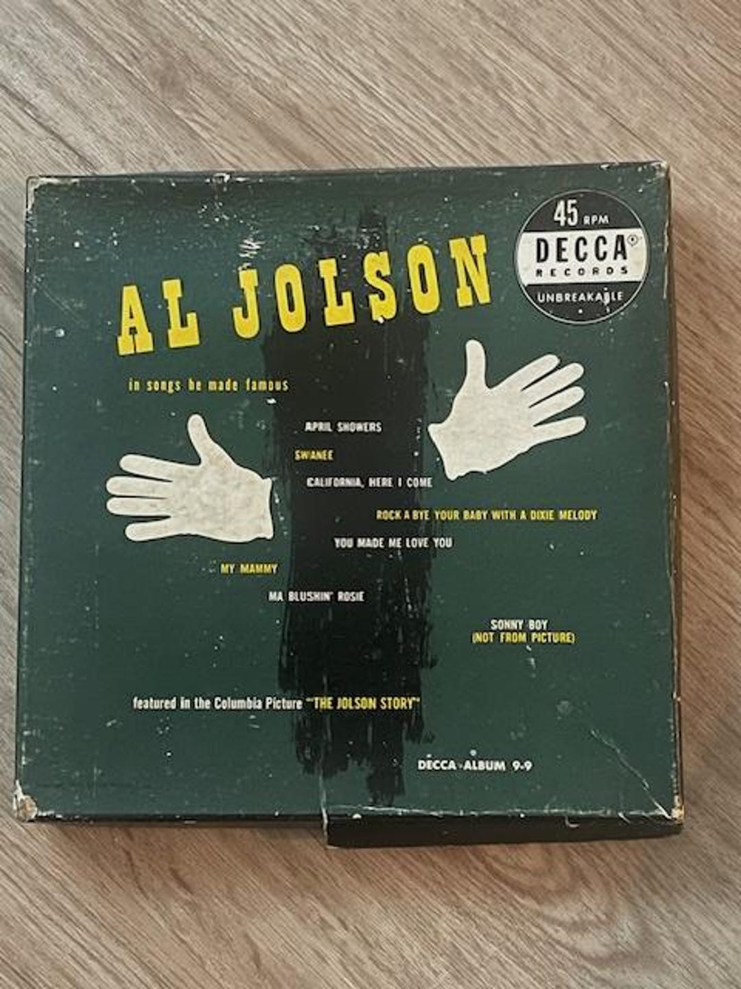 1949 Decca Al Jolson in Songs He Made Famous 45rpm Vinyl 4 Record ...