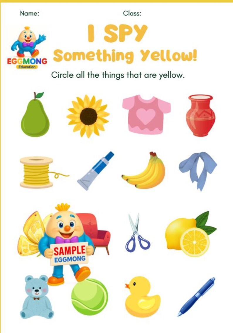 Colors Worksheets Bundle for Kids | I Spy & Coloring Activities | 13 ...