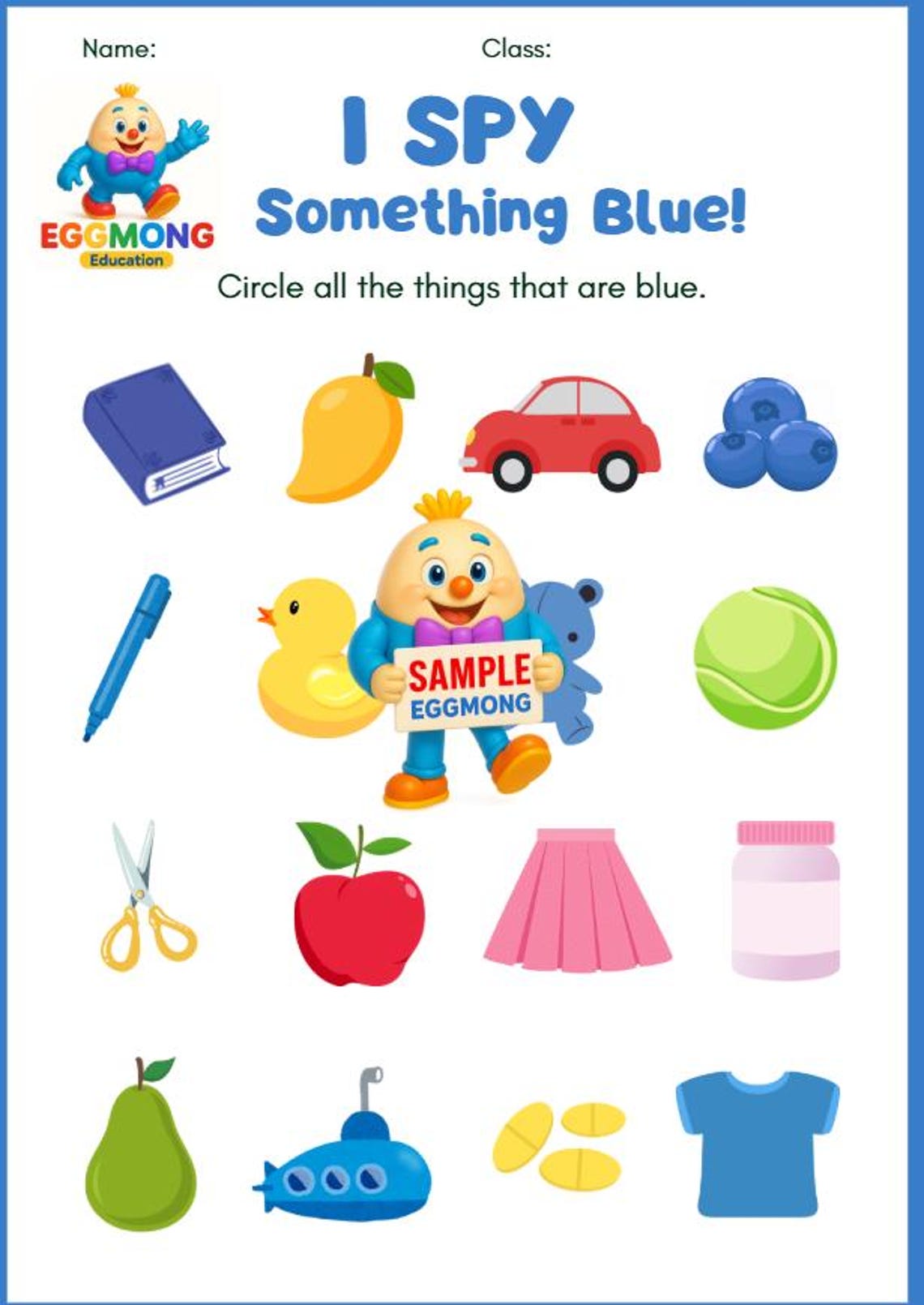 Colors Worksheets Bundle for Kids | I Spy & Coloring Activities | 13 ...