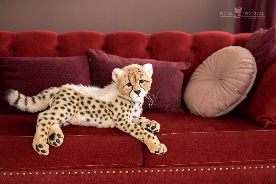 Baby Cheetah Lyra. Real Size Poseable Realistic Toy. OOAK. Handmade ...