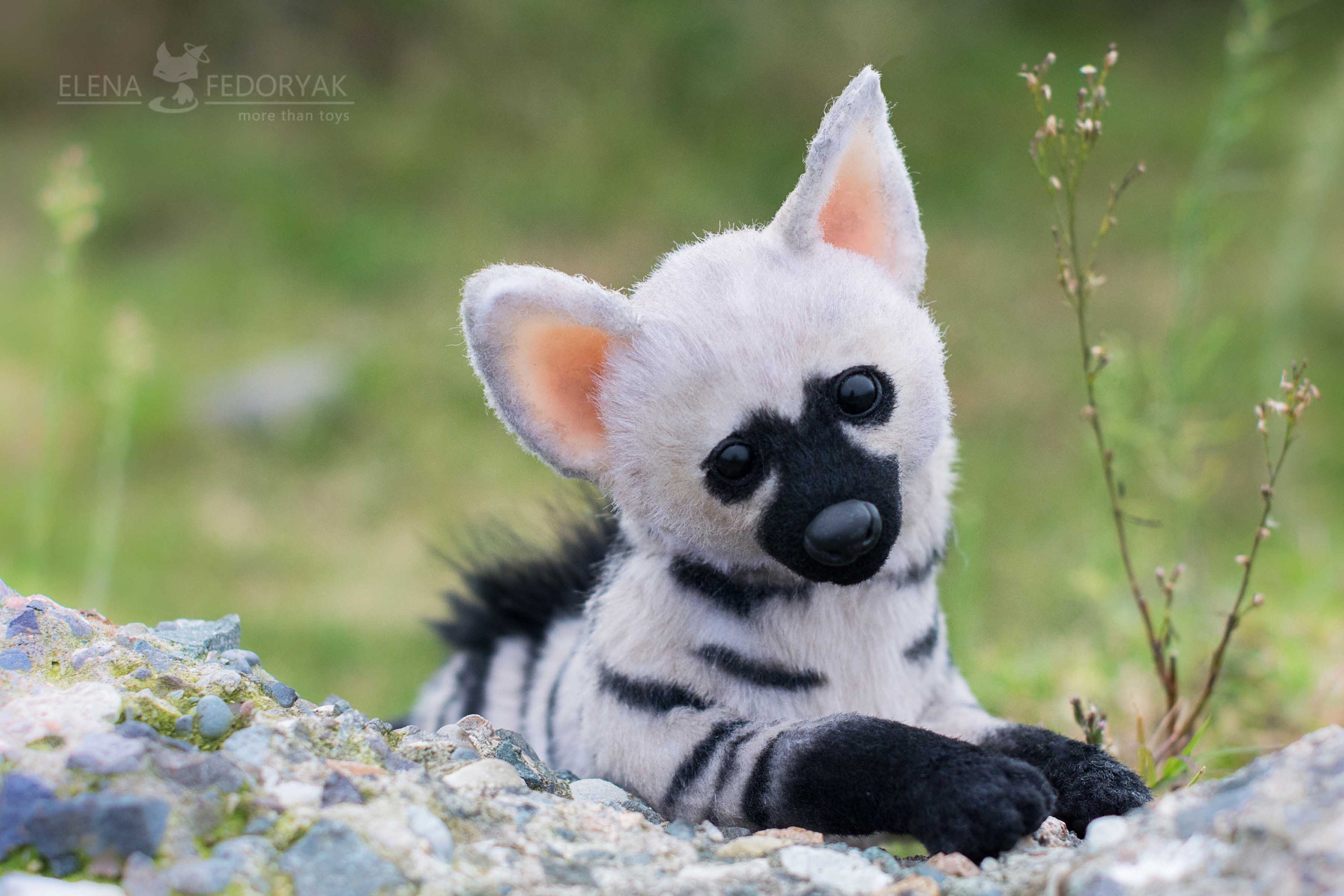 Aardwolf / Hyena Puppy Realistic Poseable Toy MADE to ORDER - Etsy