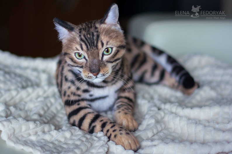 Bengalcat - Realistic Life Size Cat. OOAK Artist Handmade Collectible ...