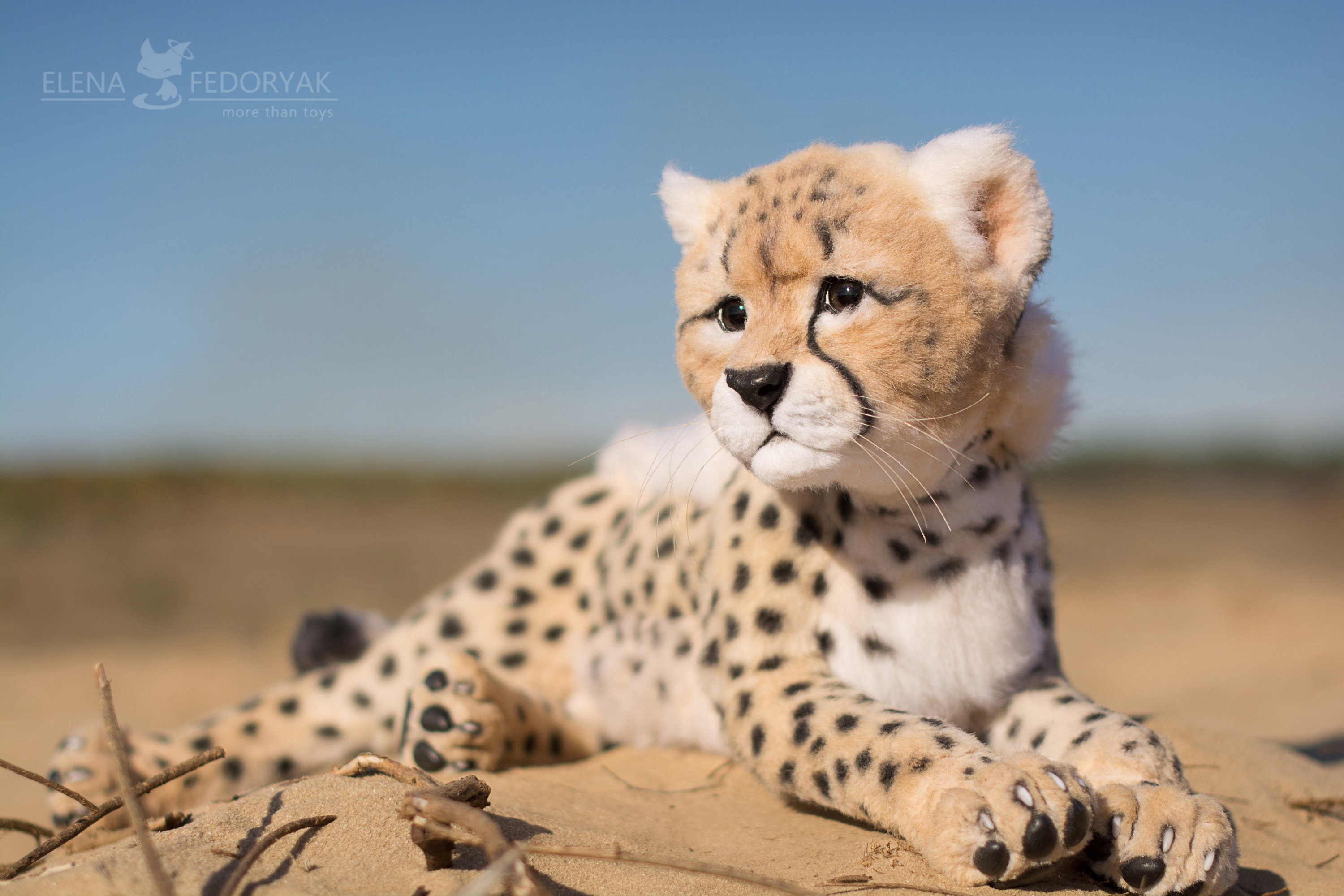 Baby Cheetah Lyra. Real Size Poseable Realistic Toy. OOAK. Handmade ...