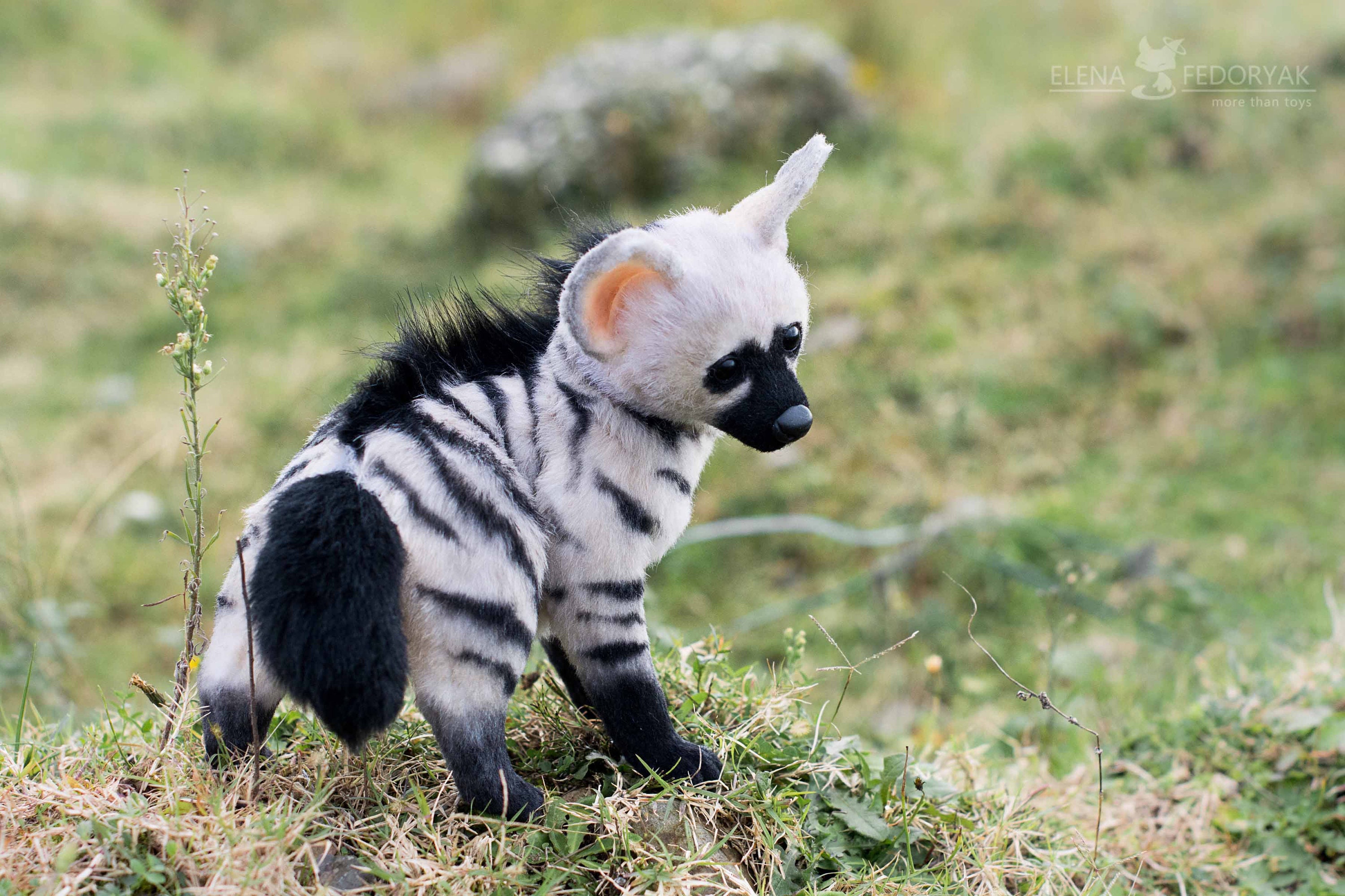 Aardwolf / Hyena Puppy Realistic Poseable Toy MADE to - Etsy