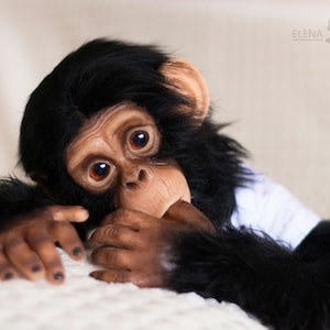 Baby Chimp Sarah - Life Size Realistic Movable Toy. OOAK Artist ...