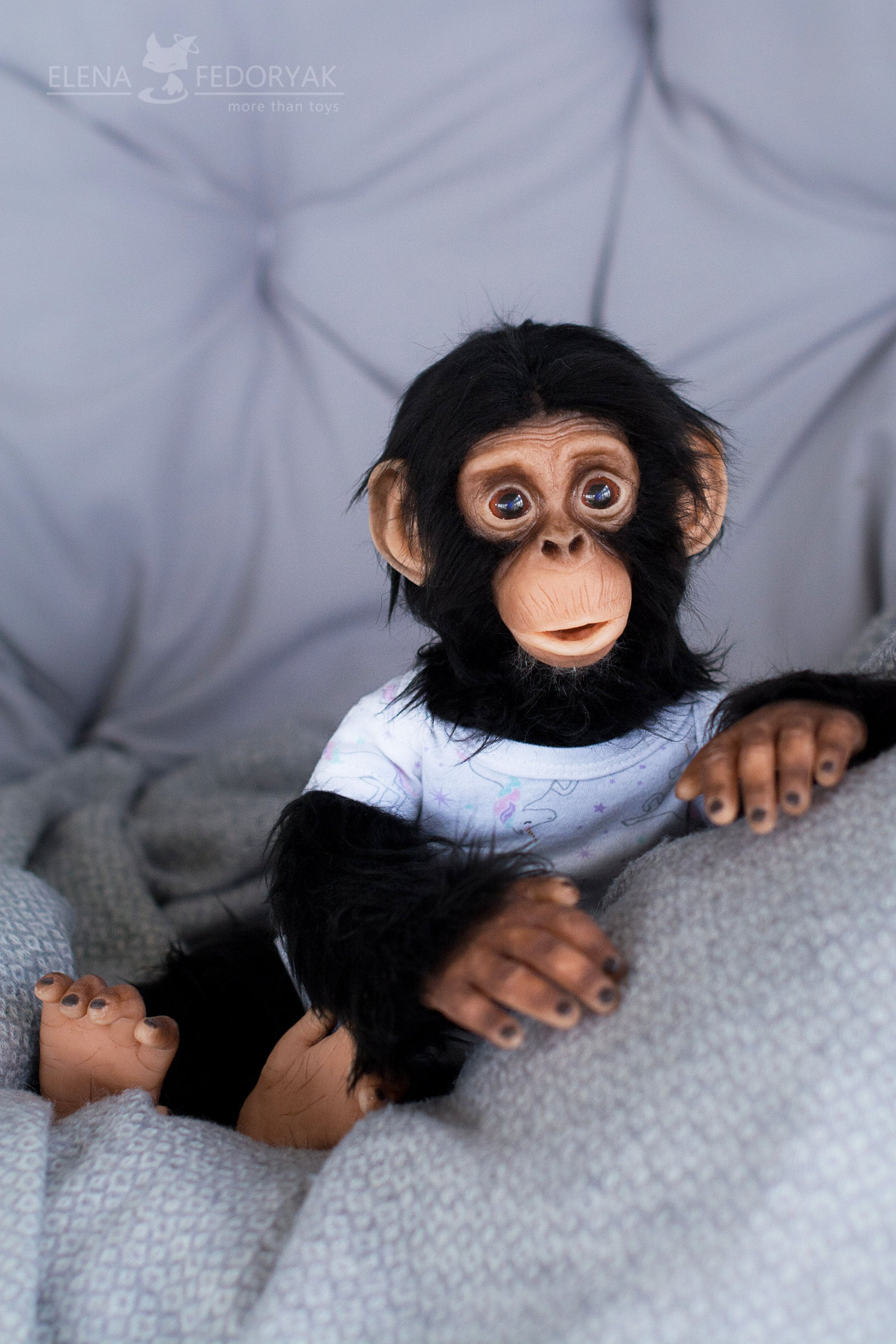Baby Chimp Sarah - Life Size Realistic Movable Toy. OOAK Artist ...