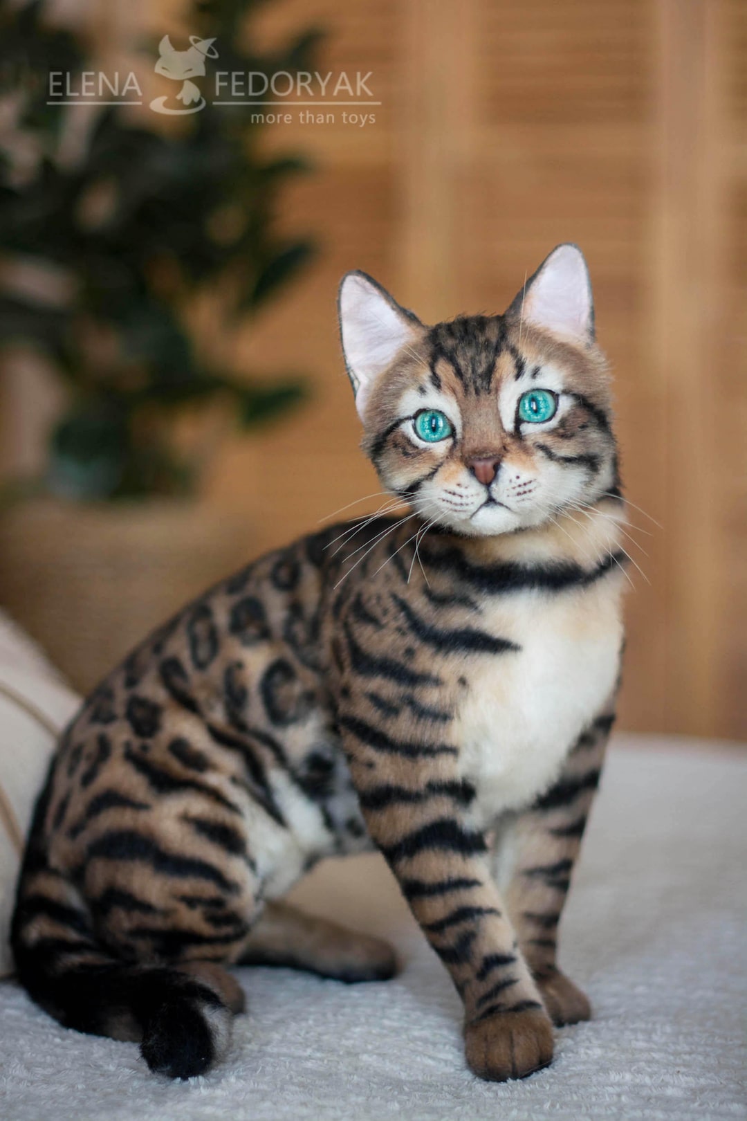 Bengal Cat - Realistic Life Size Cat Leona. OOAK Artist Handmade ...