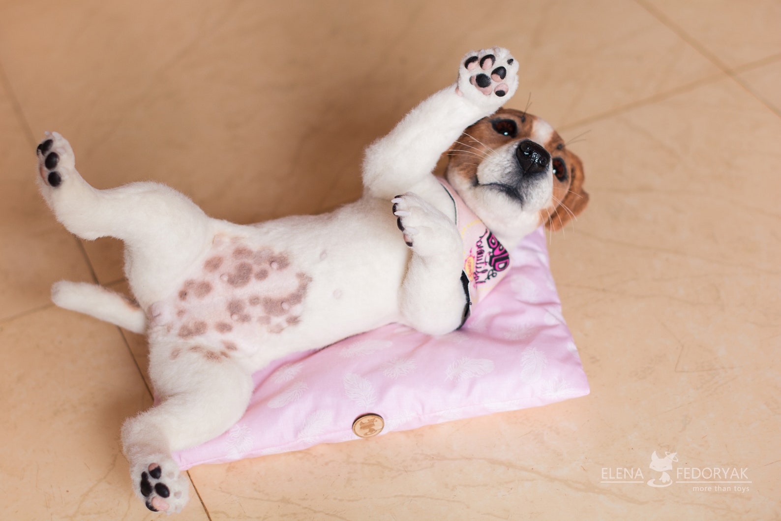 Jack Russell Terrier. Real Size Poseable Realistic Toy. OOAK. Handmade ...