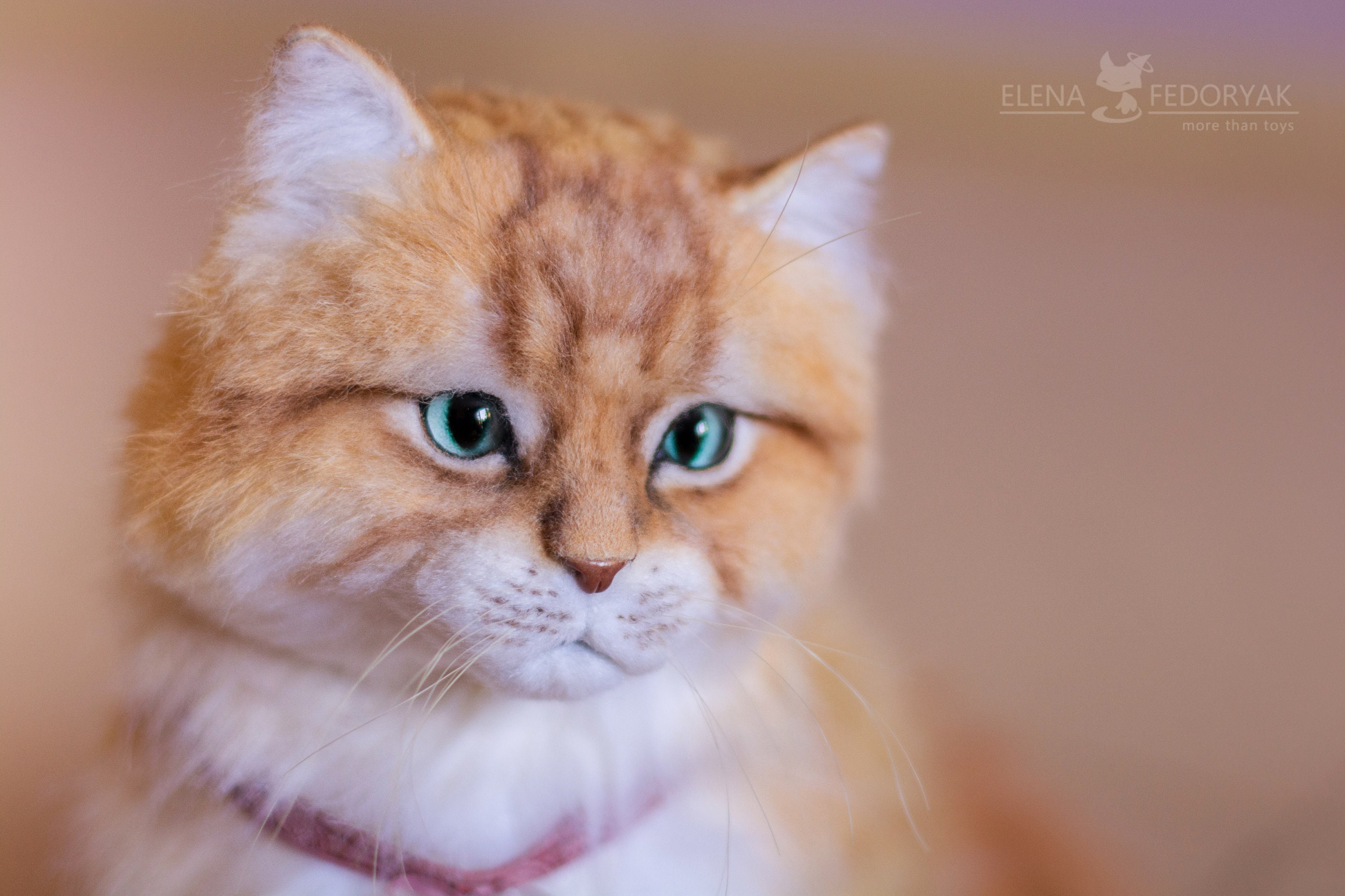 Marcel Ginger Cat. Realistic Toy. OOAK Artist Handmade Collectible ...