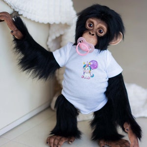 Baby Chimp Cookie - Life Size Realistic Movable Toy. OOAK Artist ...