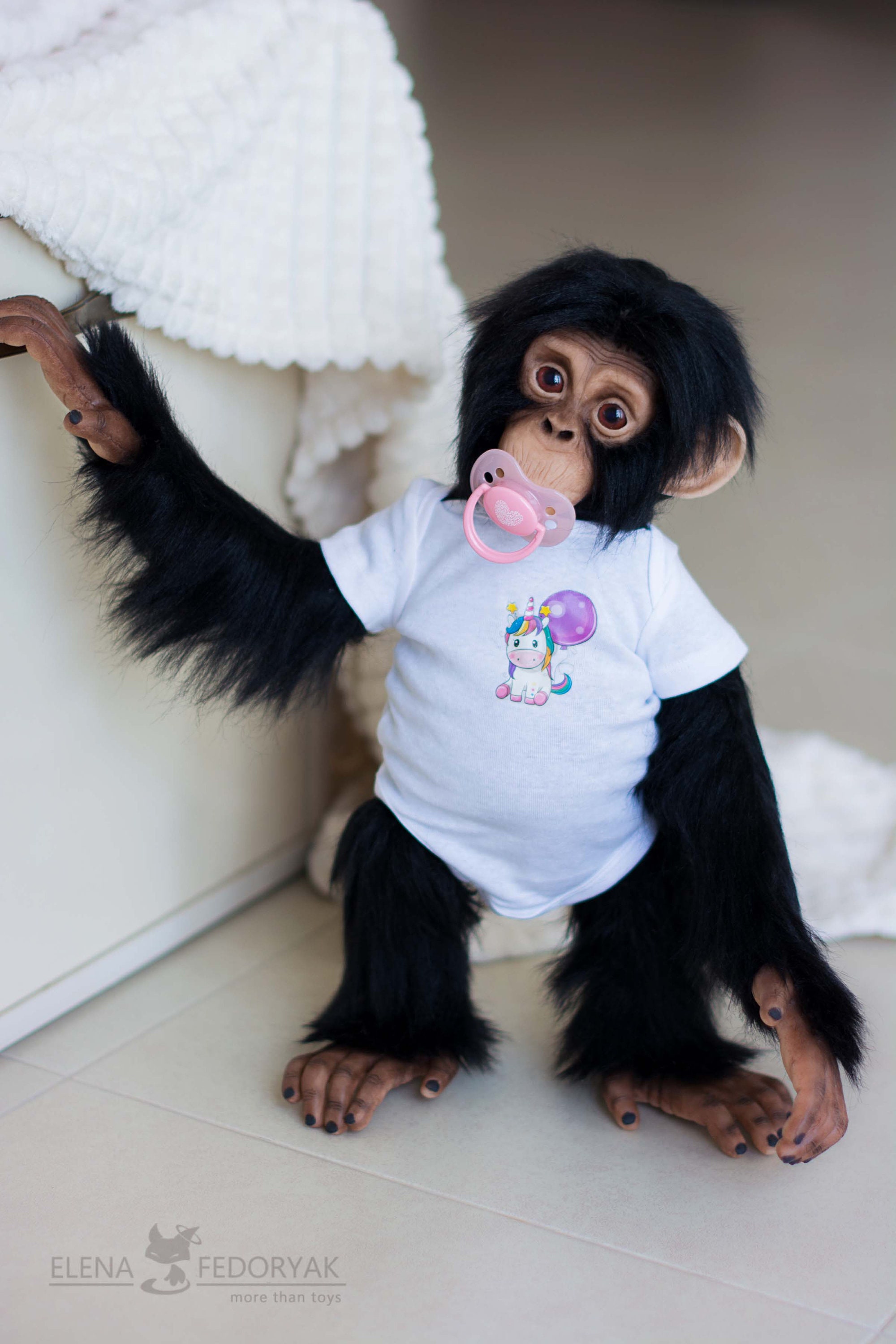 Baby Chimp Cookie Life Size Realistic Movable Toy. OOAK - Etsy