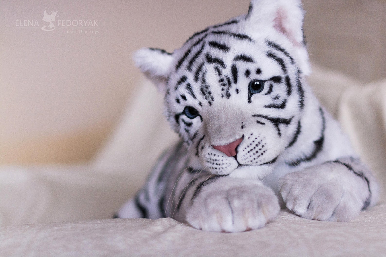 Tiger Cub Sky. Realistic Life Size Toy. OOAK Artist Handmade ...