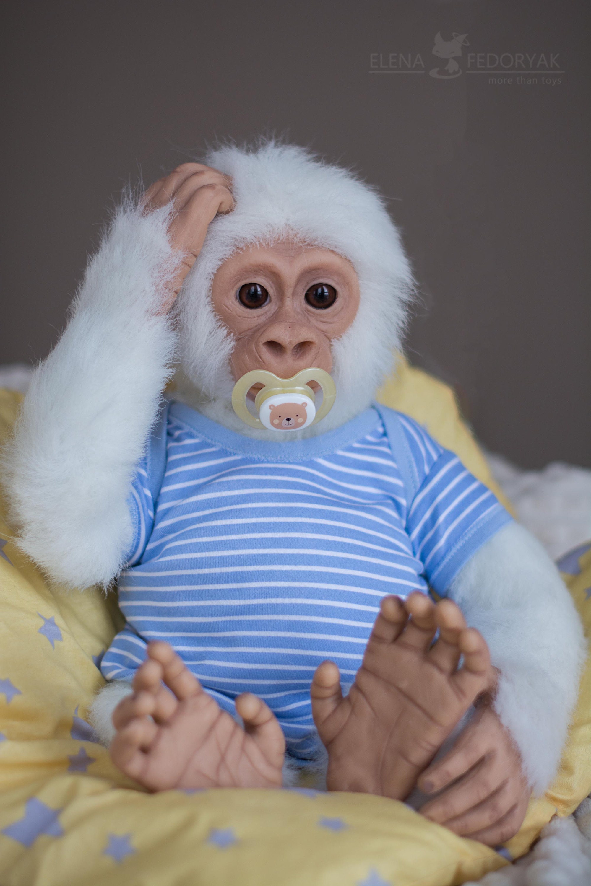 Baby White Gorilla - Life Size Realistic Movable Toy. SHOWN for Example ...