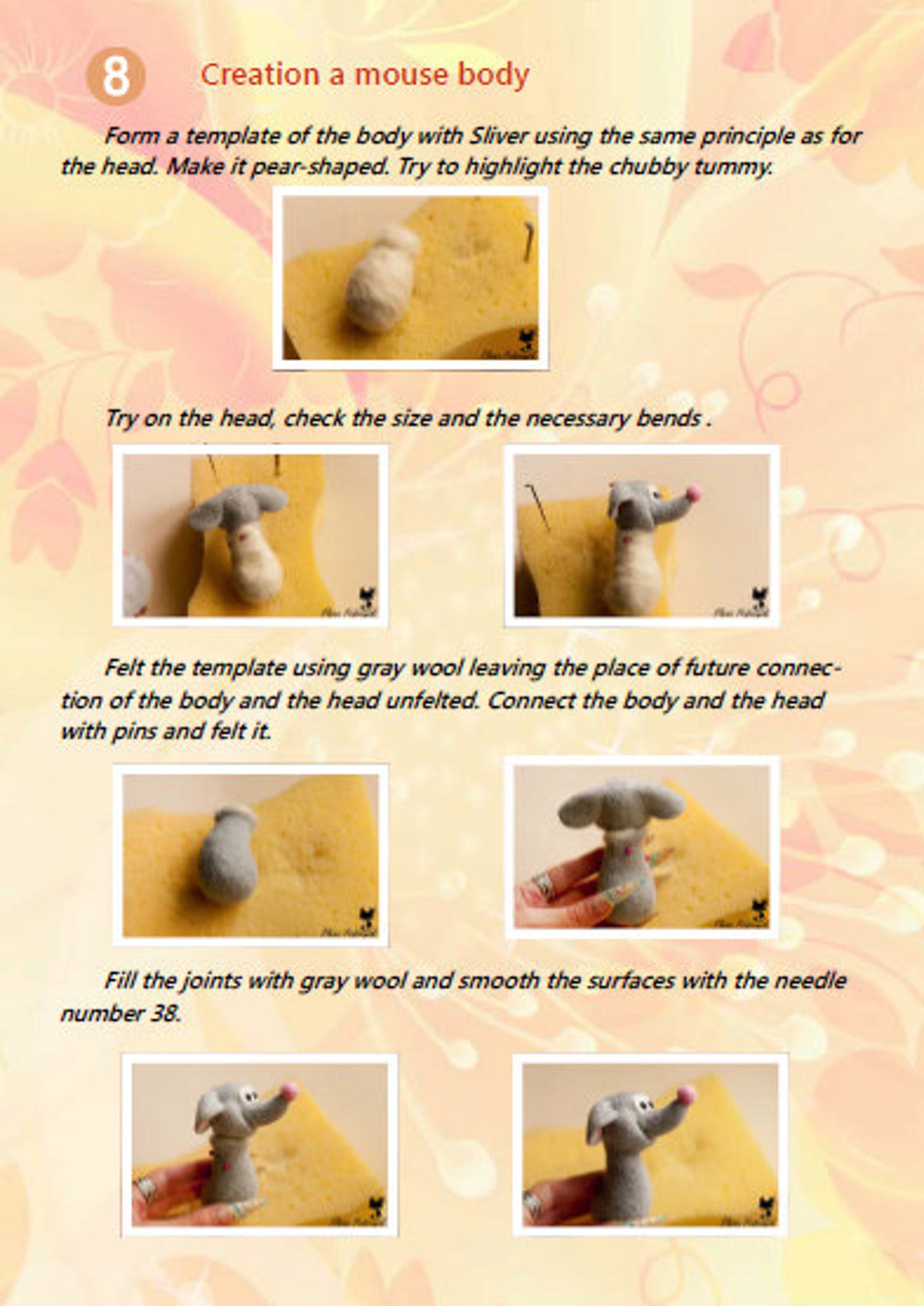 PDF Tutorial: Needle Felted Cute Mouse Cupid Miniature Needle - Etsy