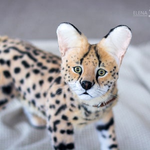 Serval - Lifesize Realistic Toy. OOAK Artist Handmade Collectible ...
