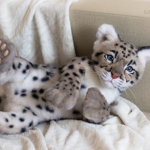 Smoky Leopard Cub. Realistic Life Size Toy. OOAK Artist Handmade ...