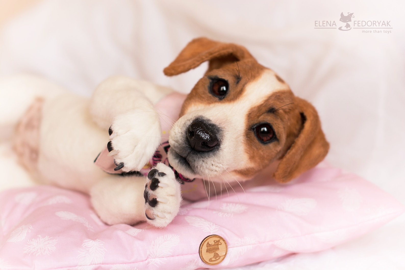Jack Russell Terrier. Real Size Poseable Realistic Toy. OOAK. Handmade ...