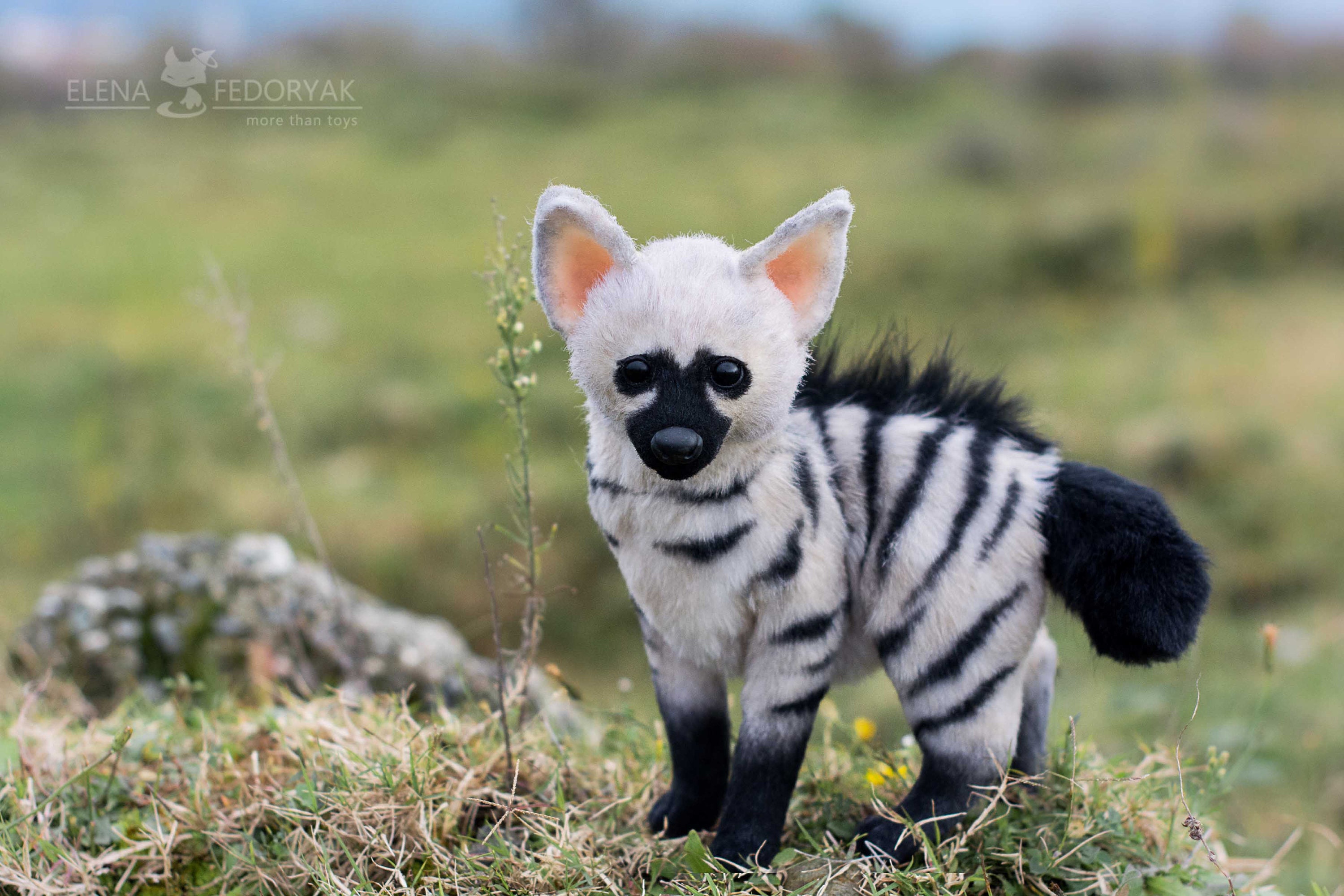 Aardwolf / Hyena Puppy - Realistic Poseable Toy (MADE to ORDER) - Etsy