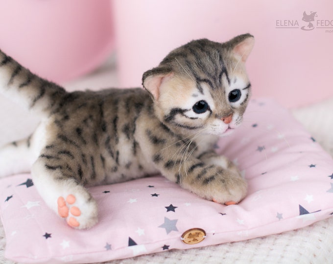 Kitten Cookie Realistic Toy. OOAK Artist Handmade Collectible Animal by ...