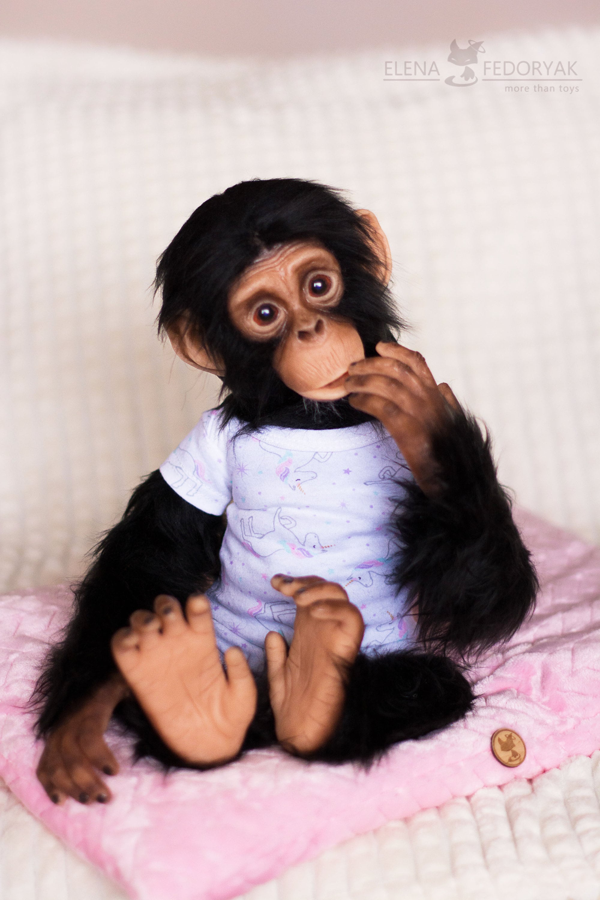 Baby Chimp Sarah - Life Size Realistic Movable Toy. OOAK Artist ...