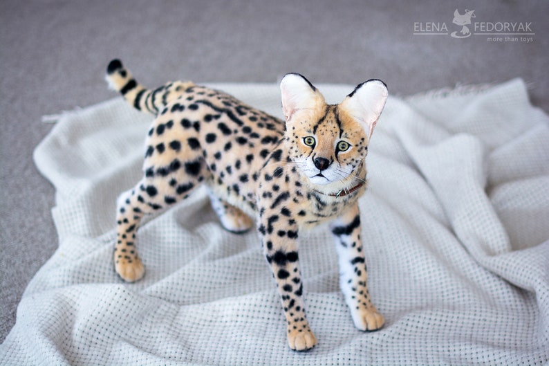Serval Lifesize Realistic Toy. OOAK Artist Handmade | Etsy