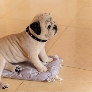 Pug. Real Size Poseable Realistic Toy. OOAK. Handmade Collectible ...