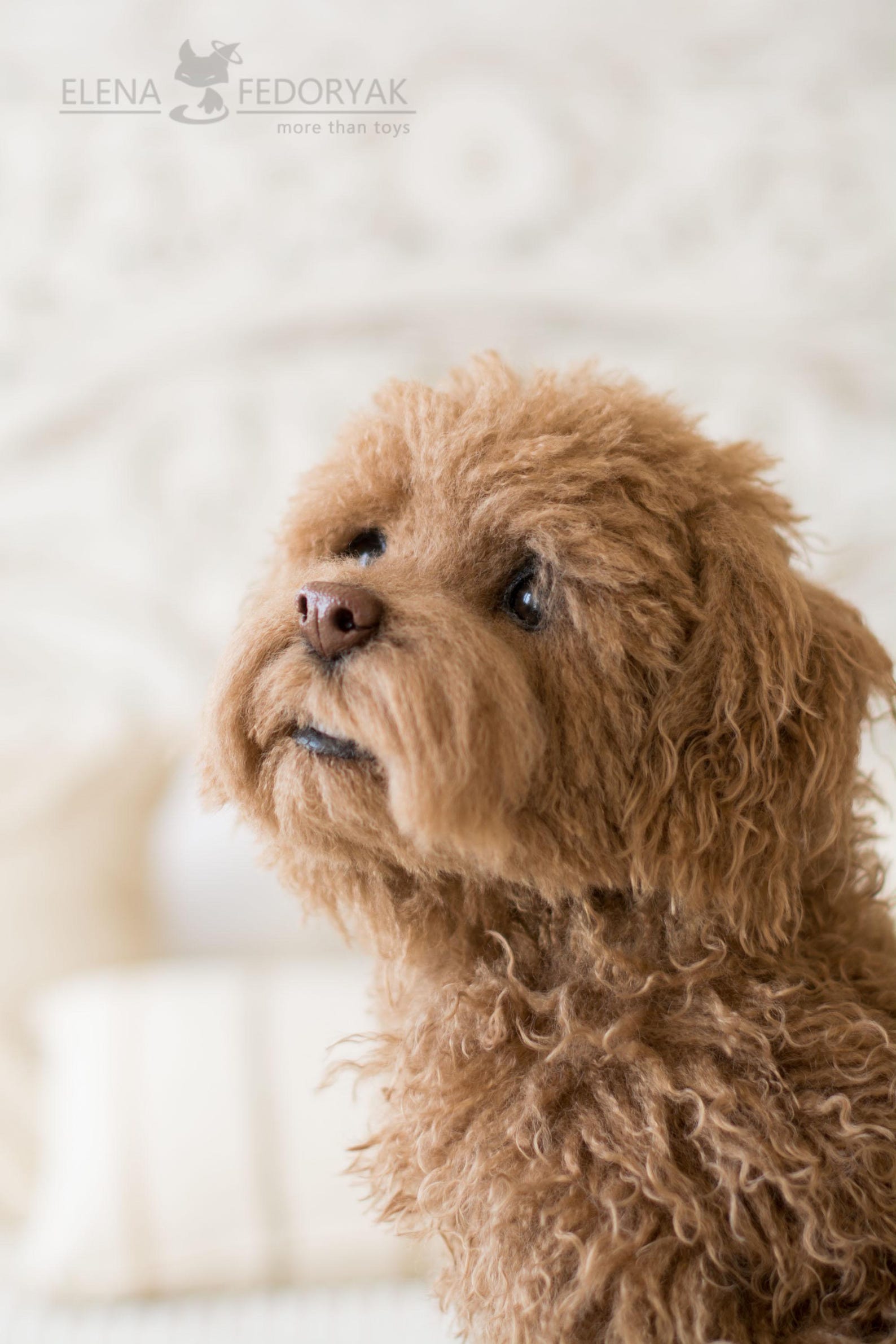 Labradoodle. Real Size Poseable Realistic Toy. OOAK. Handmade ...