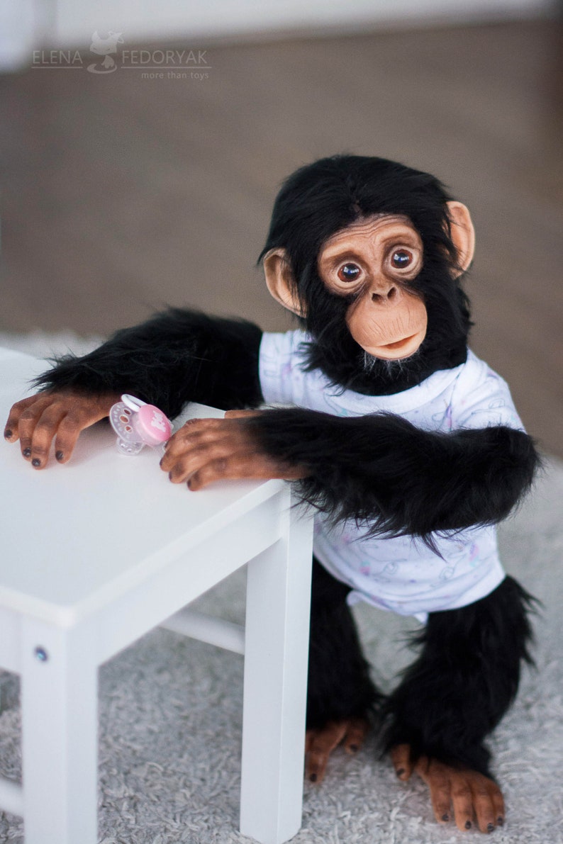Baby Chimp Sarah - Life Size Realistic Movable Toy. OOAK Artist ...
