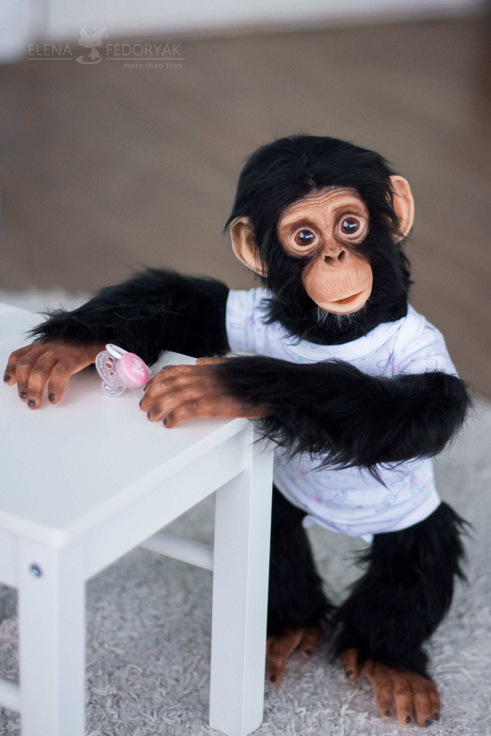 Baby Chimp Sarah - Life Size Realistic Movable Toy. OOAK Artist ...