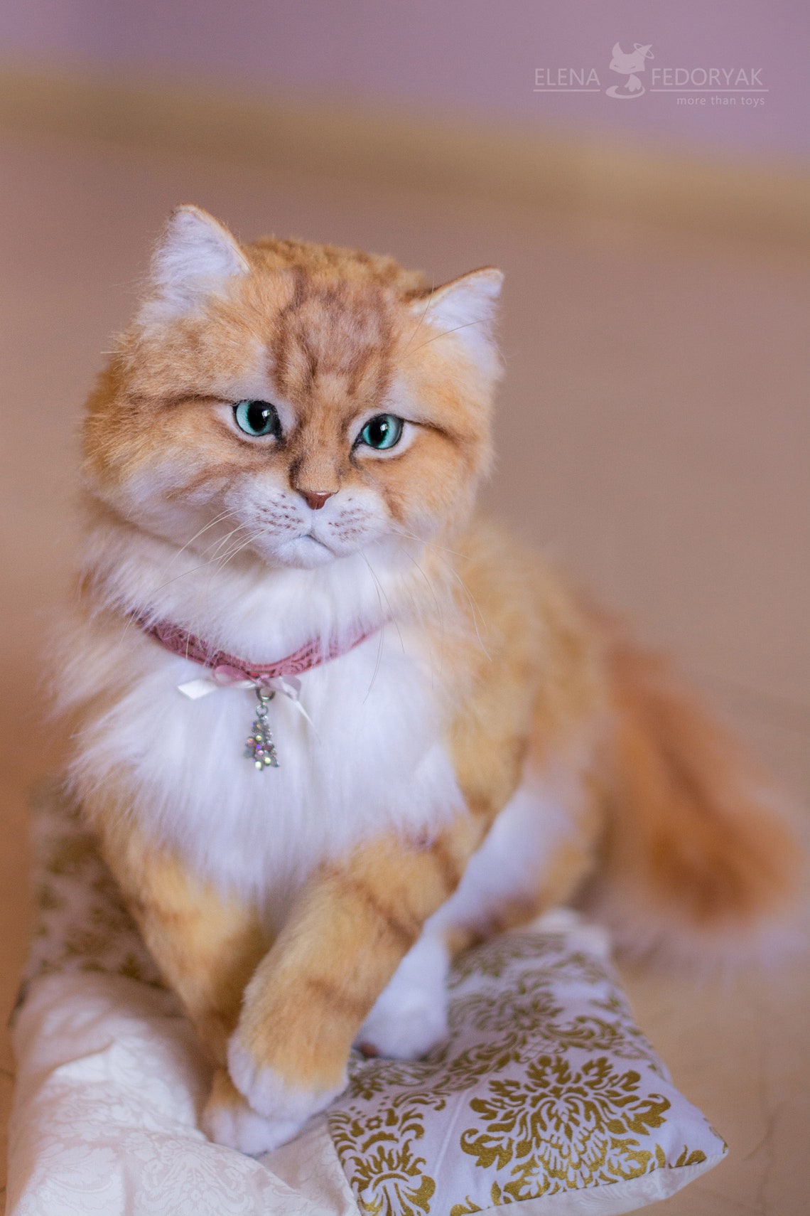 Marcel ginger cat. Realistic toy. OOAK artist Handmade | Etsy