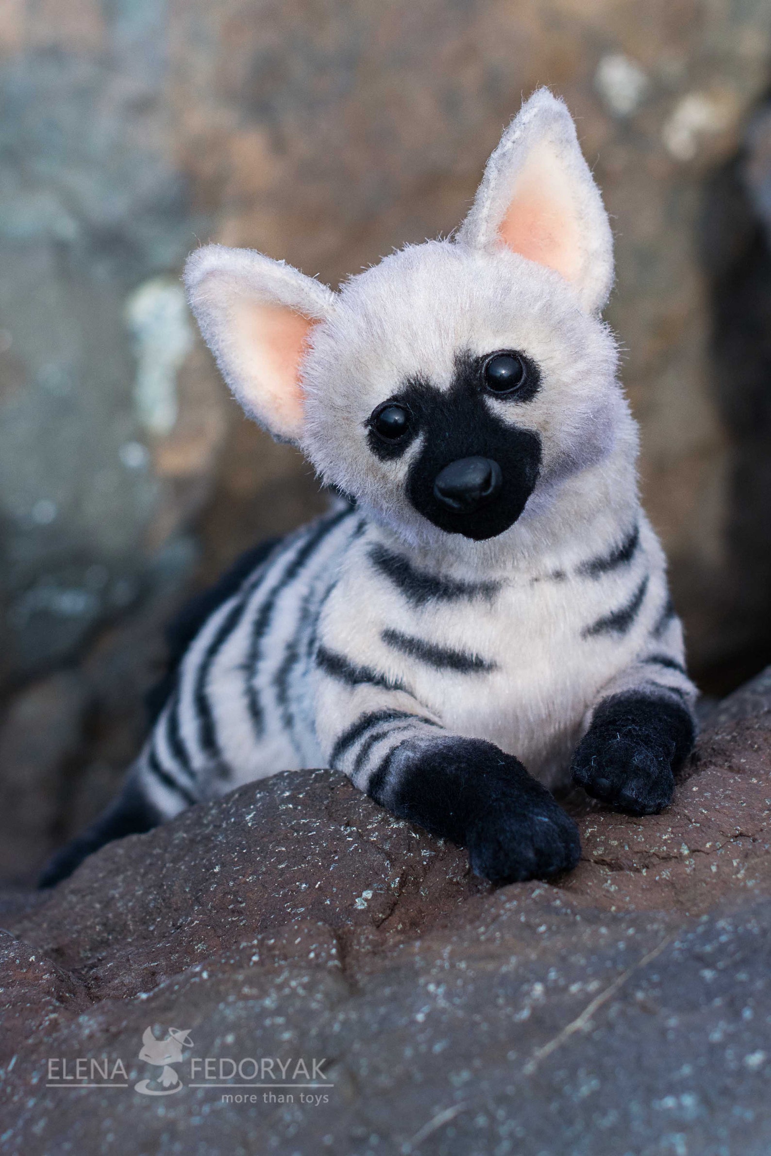 Aardwolf / Hyena Puppy - Realistic Poseable Toy (MADE to ORDER) - Etsy