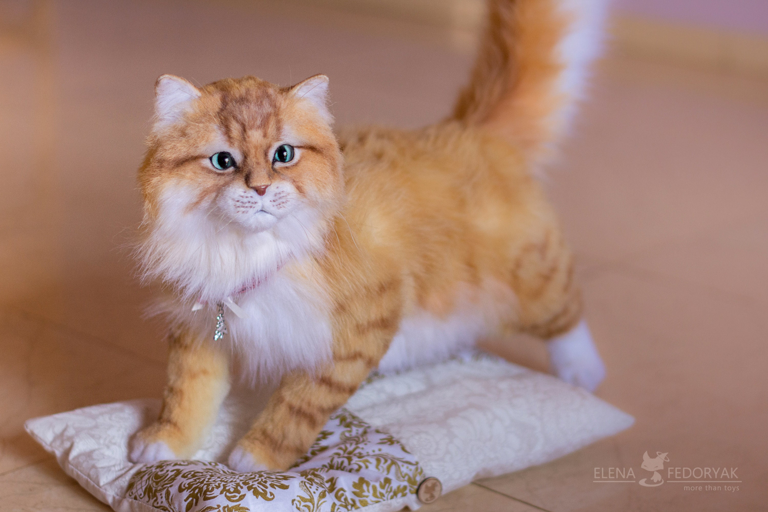 Marcel Ginger Cat. Realistic Toy. OOAK Artist Handmade Collectible ...