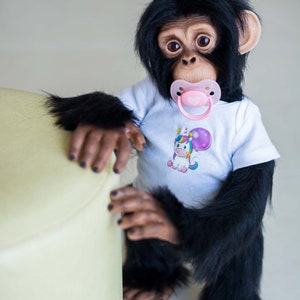 Baby Chimp Cookie - Life Size Realistic Movable Toy. OOAK Artist ...