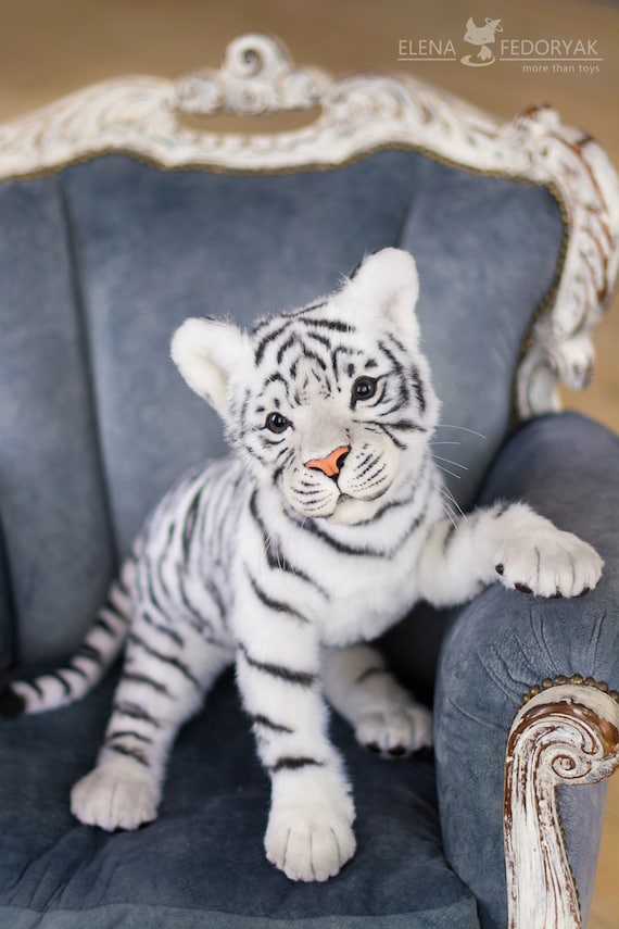 Tiger Cloud Realistic toy. OOAK artist Handmade collectible | Etsy