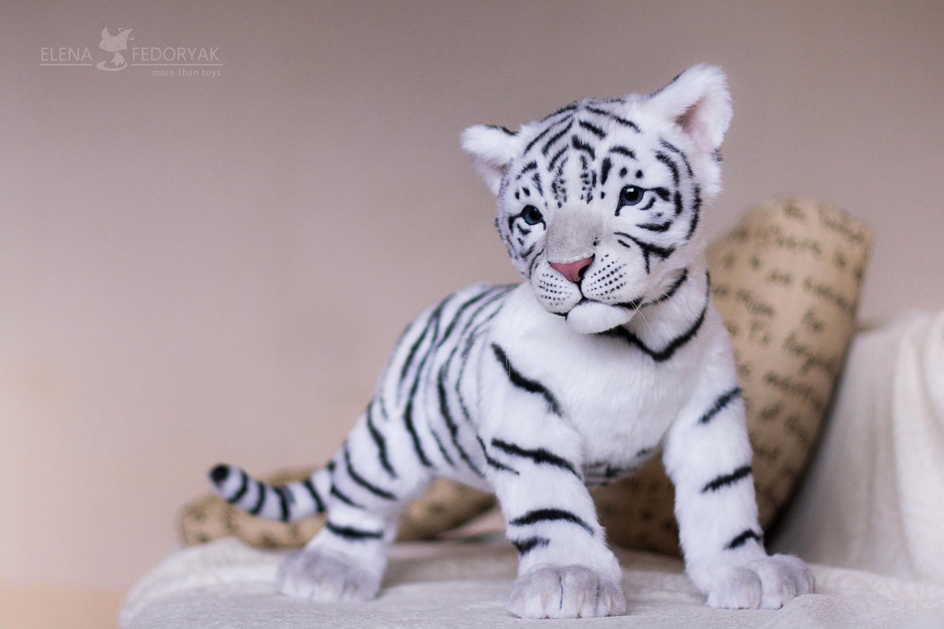 Tiger Cub Sky. Realistic Life Size Toy. OOAK Artist Handmade ...