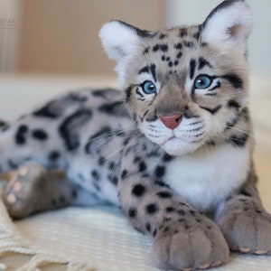Smoky Leopard Cub. Realistic Life Size Toy. OOAK Artist Handmade ...