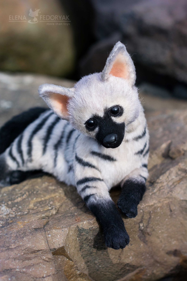 Aardwolf / Hyena Puppy - Realistic Poseable Toy (MADE to ORDER) - Etsy